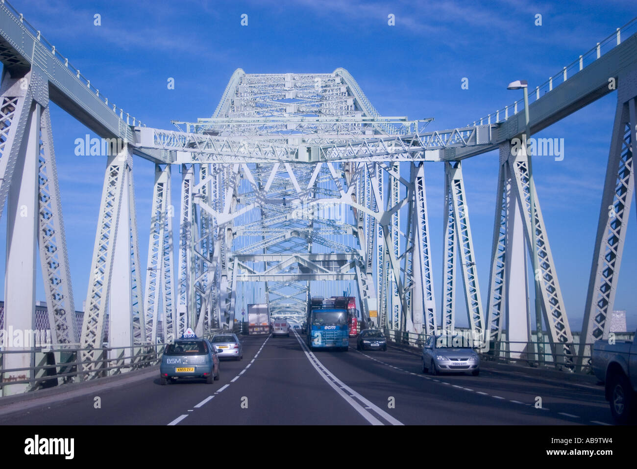 Runcorn Bridge across the River Mersey Stock Photo - Alamy