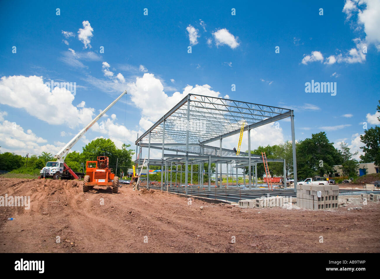 Construction Site of a Shopping Mall Stock Photo - Alamy