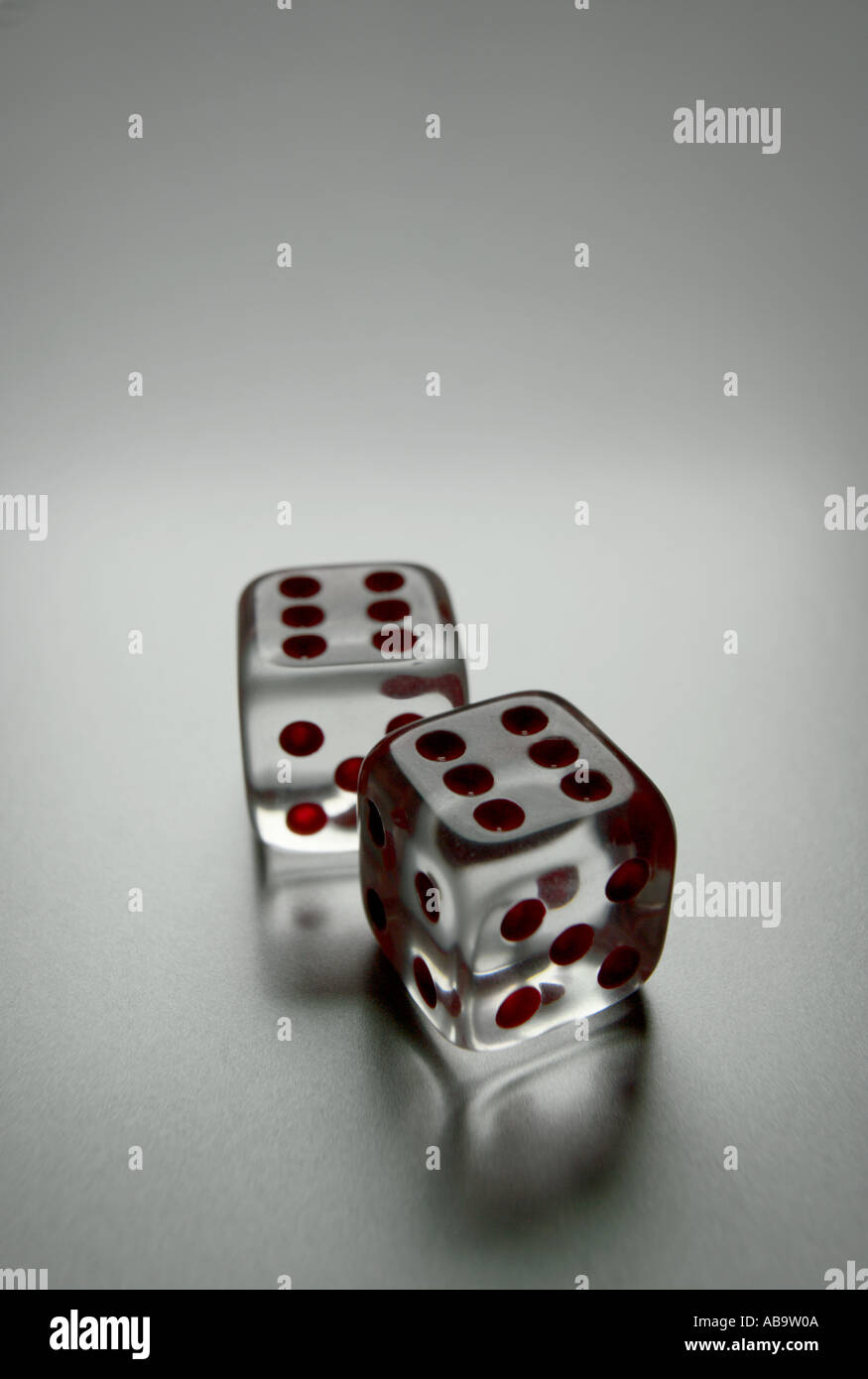 pair of transparent dice Stock Photo - Alamy