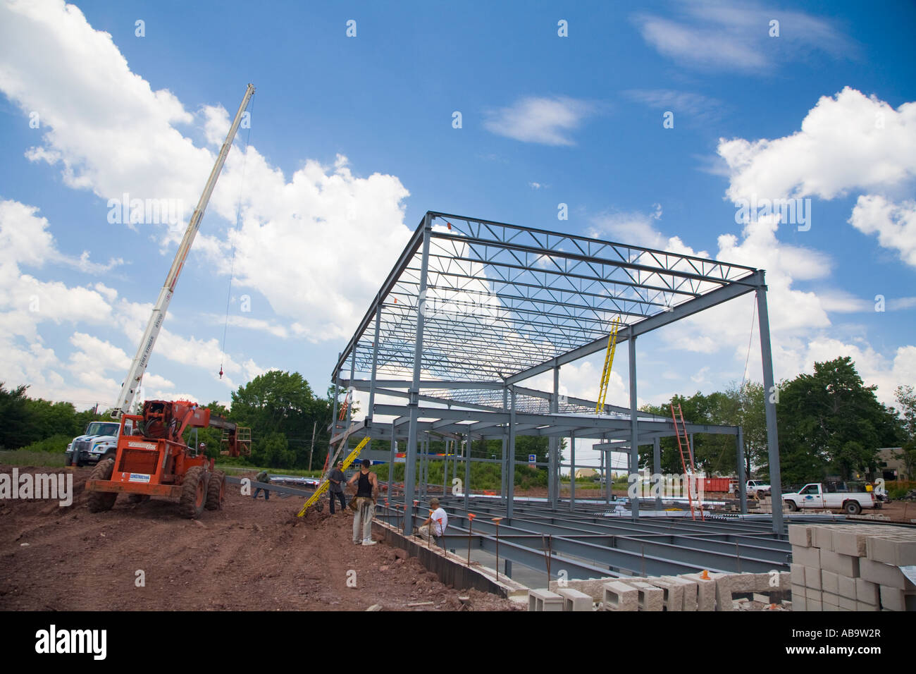 Construction Site of a Shopping Mall Stock Photo - Alamy