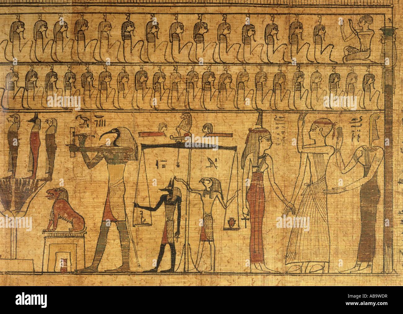 geography/travel, Egypt, death cult, Book of the Dead, papyros of ...