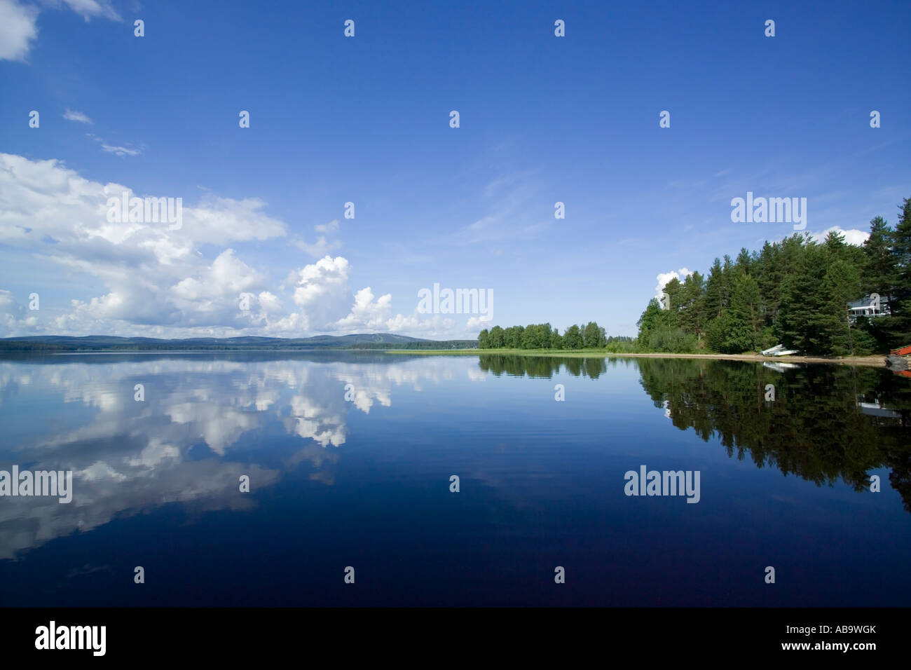 Lake view Finland Stock Photo - Alamy