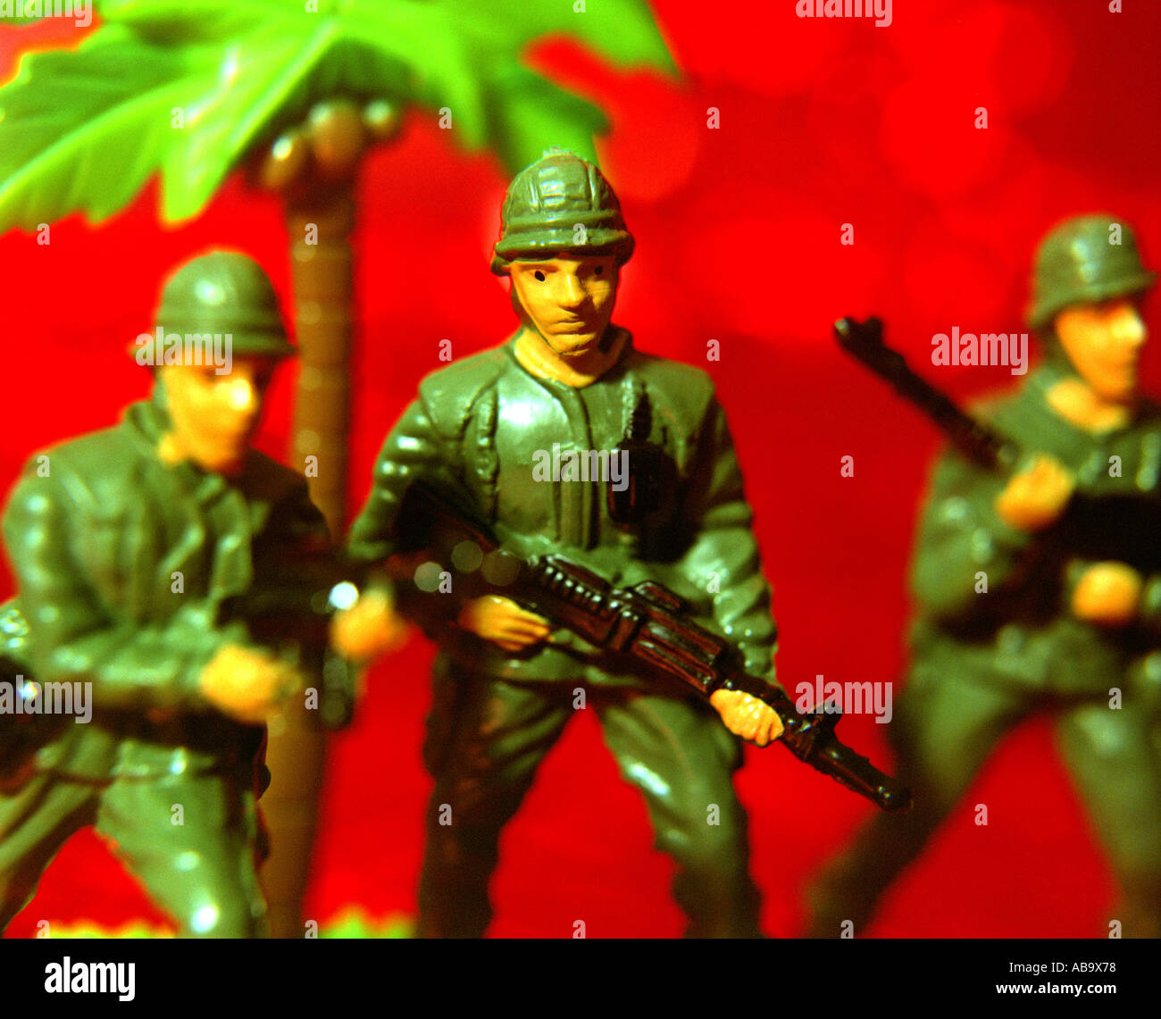 Three plastic toy soldiers hi-res stock photography and images - Alamy