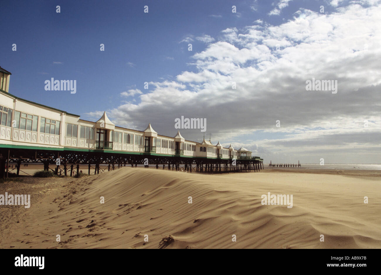 Lancashire lancs fylde lytham coast jetty sand dune hi-res stock ...