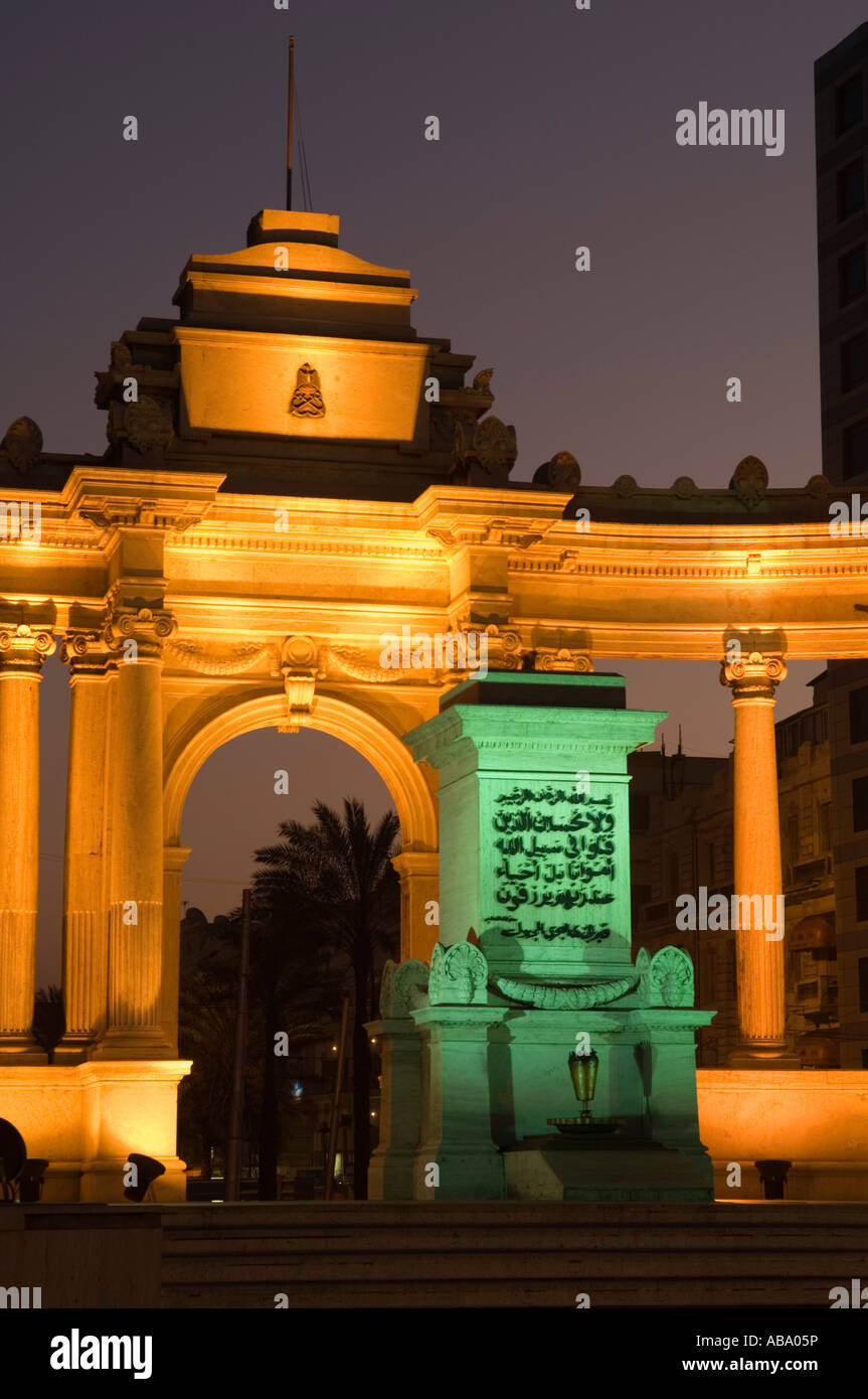 The Neoclassical Unknown Soldier Monument, Alexandria, Egypt Stock ...
