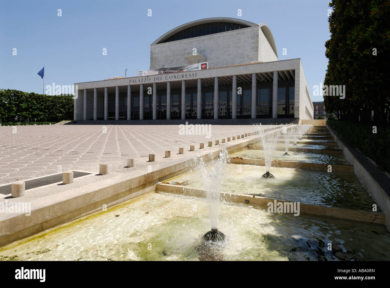 Rome Italy Palazzo dei Congressi in EUR Stock Photo - Alamy