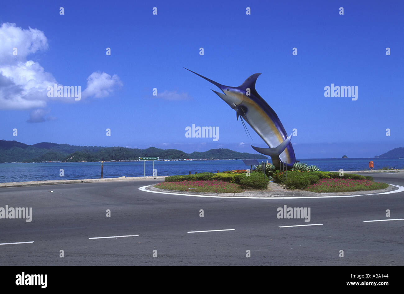 Marlin roundabout KK Sabah Borneo Malaysia Stock Photo - Alamy