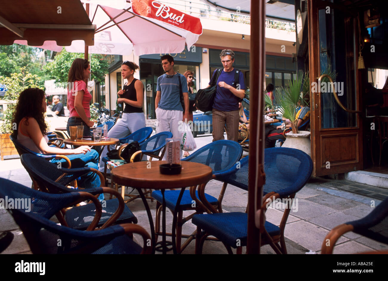 Europe Greece Athens Cafe near University Young People Stock Photo - Alamy