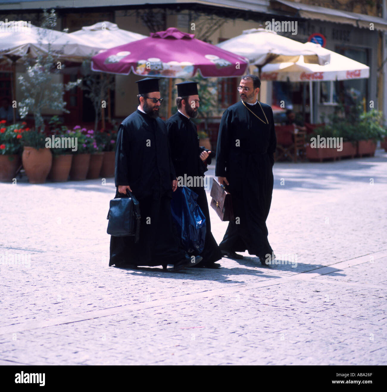 Europe Greece Athens Orthodox Priests Stock Photo - Alamy