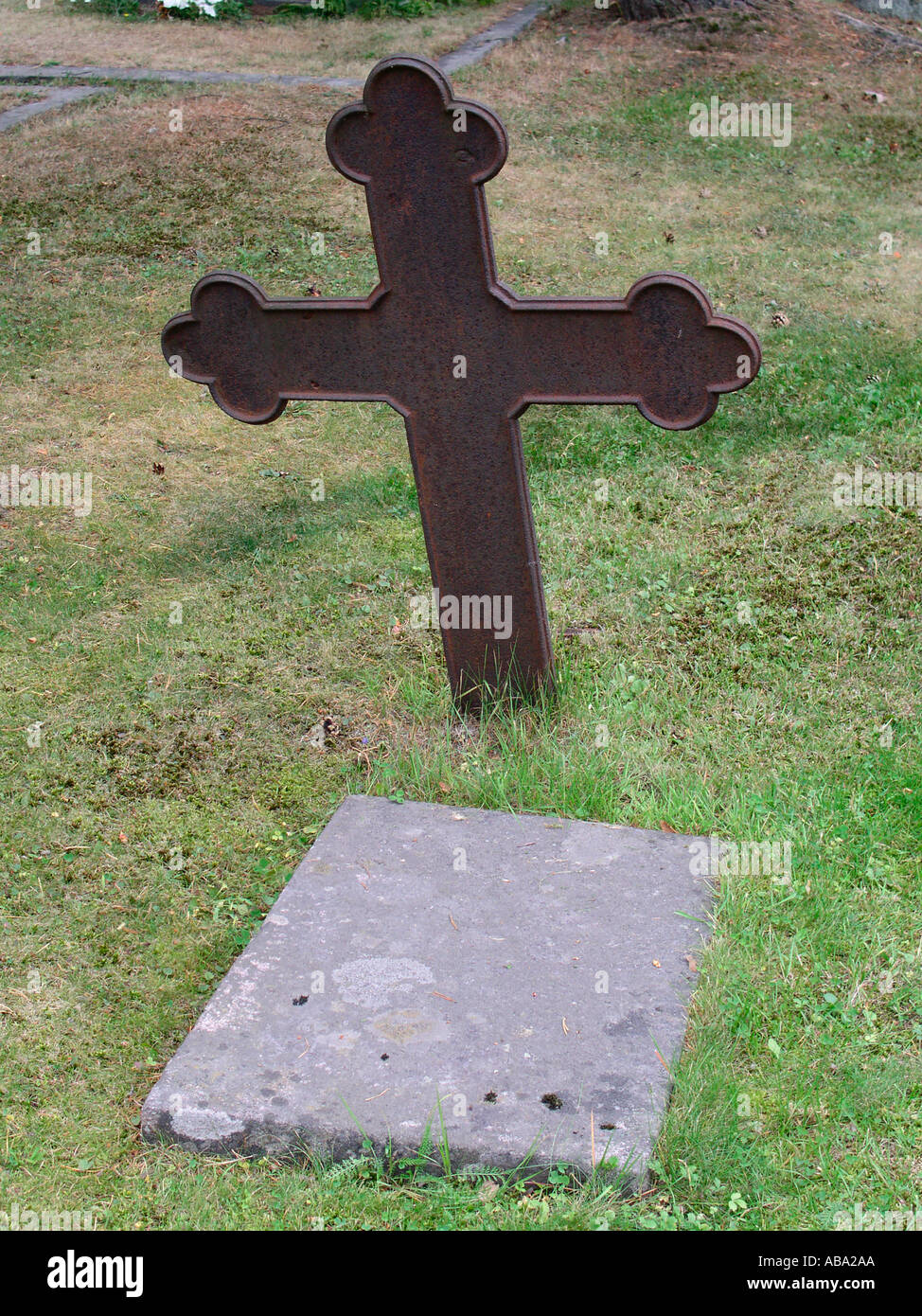 old nameless grave Stock Photo - Alamy