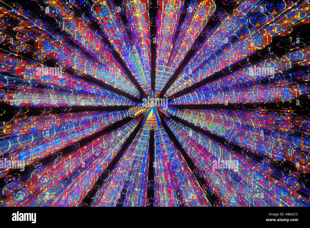 Special effects view of the Rose Window at Notre Dame Cathedral Paris ...