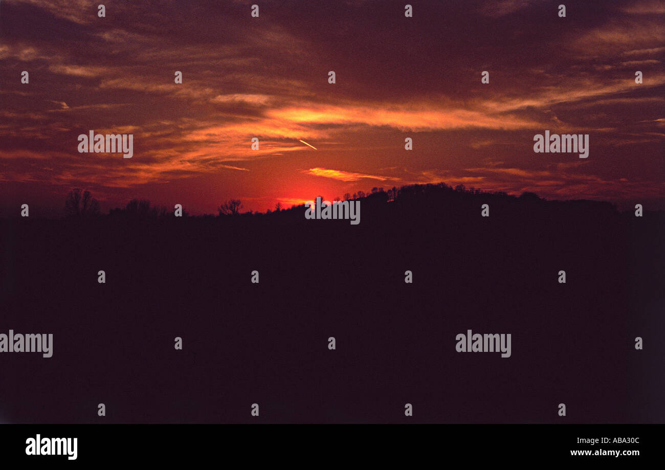 NIGHT SKY Orange at sunset Part of a series Stock Photo - Alamy