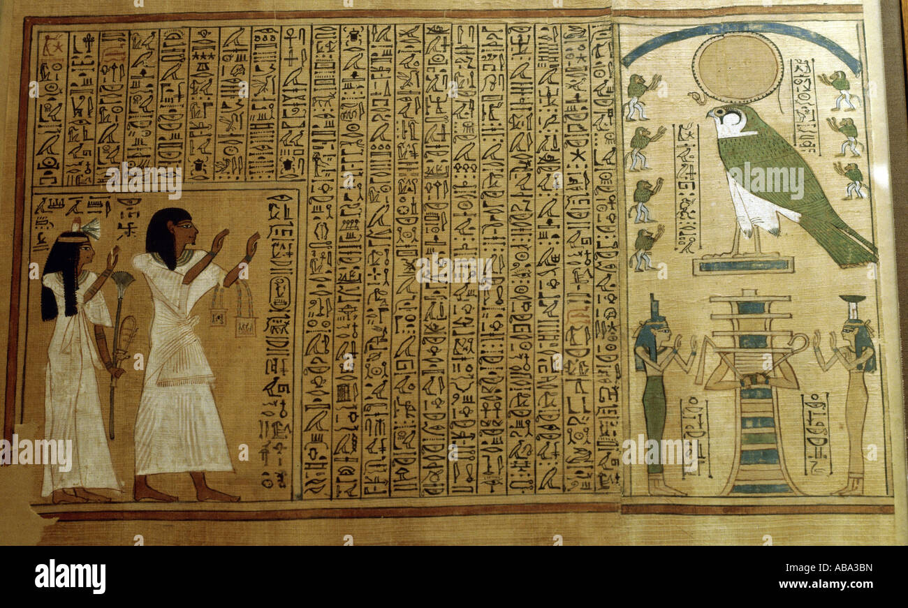 geography/travel, Egypt, death cult, Book of the Dead, papyros of Stock ...
