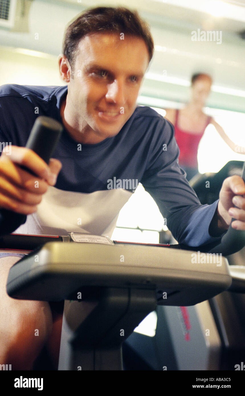 Man looking back cycling hi-res stock photography and images - Alamy