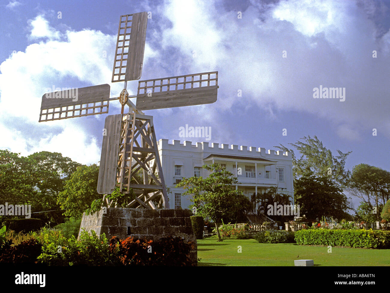 Windmill, Sam Lord's Castle, St. Philip, Barbados, West Indies Stock ...