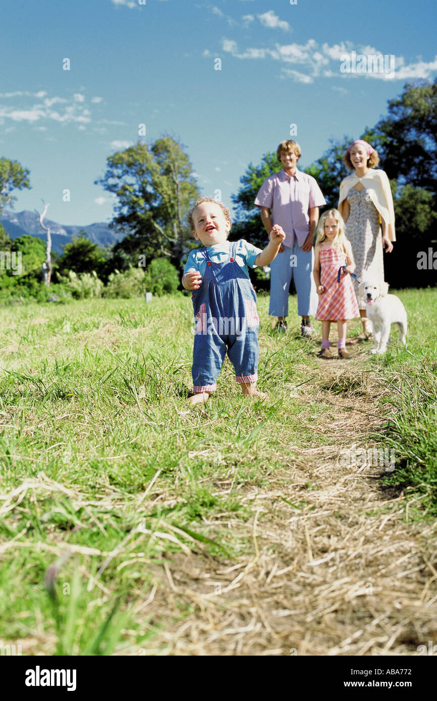 Family day out in the country Stock Photo - Alamy