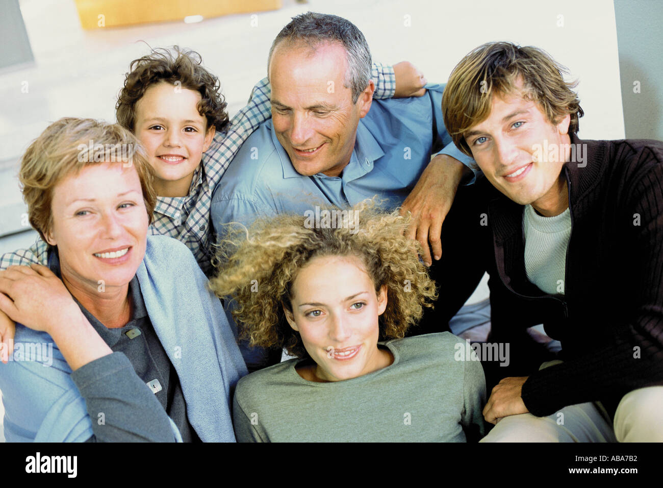 Family Portrait of three generations Stock Photo - Alamy
