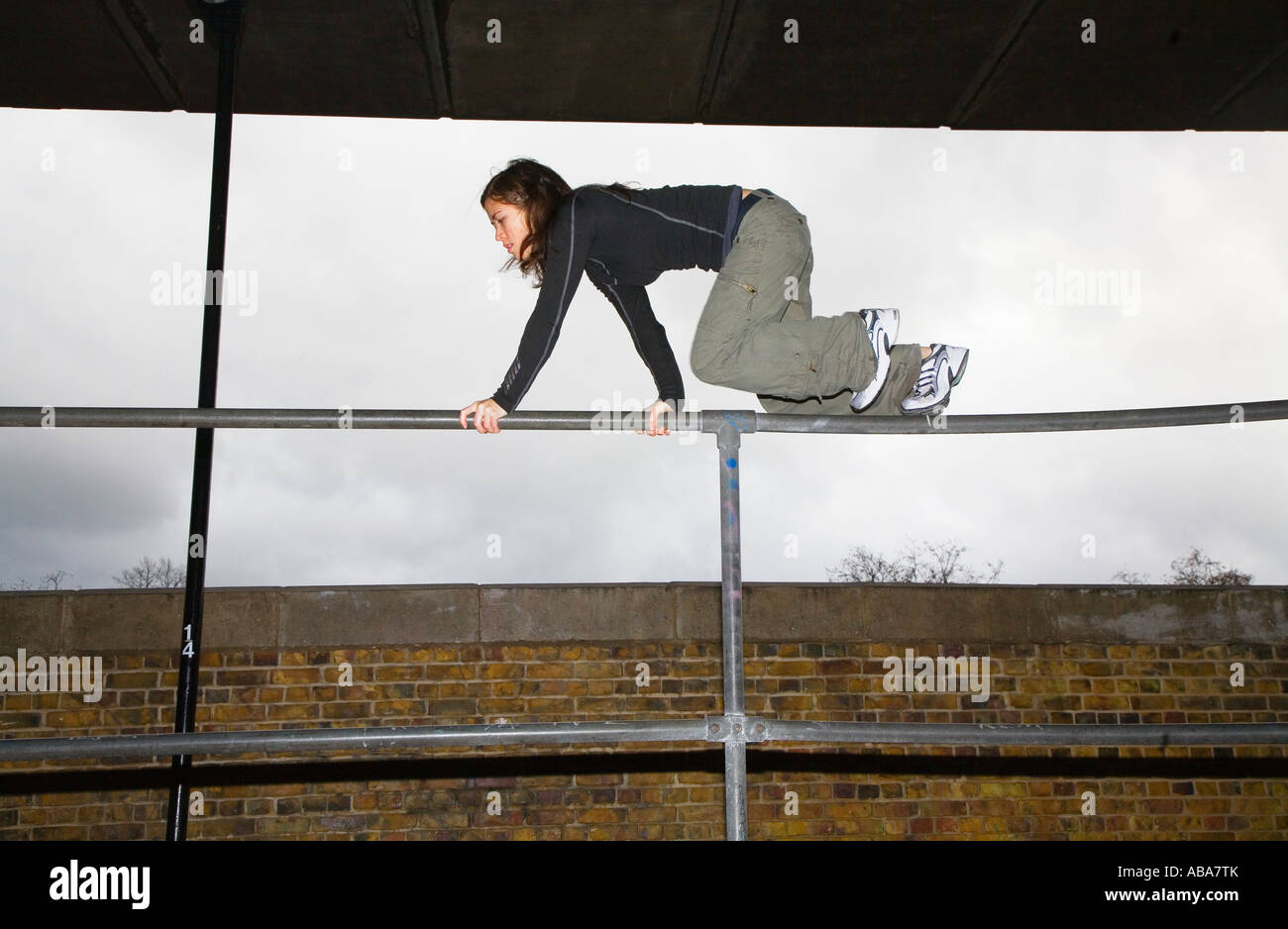 Woman balancing edge hi-res stock photography and images - Alamy