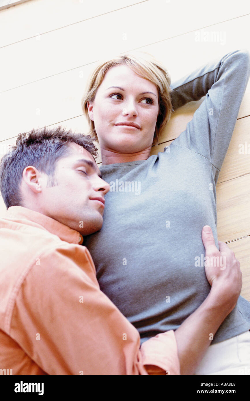 Young couple chilling out Stock Photo - Alamy