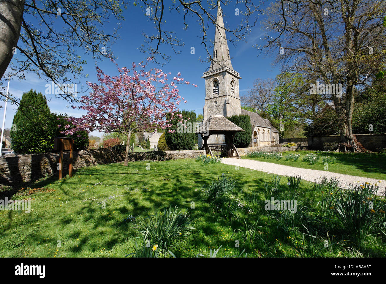 St Marys parish Church Lower Slaughter the Cotswolds Gloucestershire ...