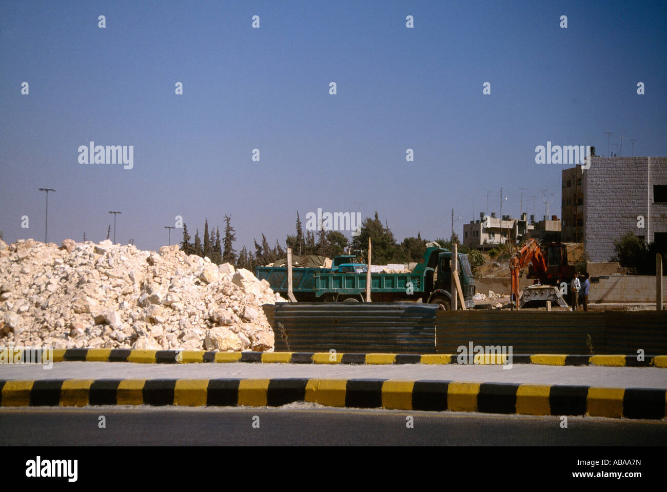 Amman Jordan Construction Site Crane Lorry Stock Photo - Alamy