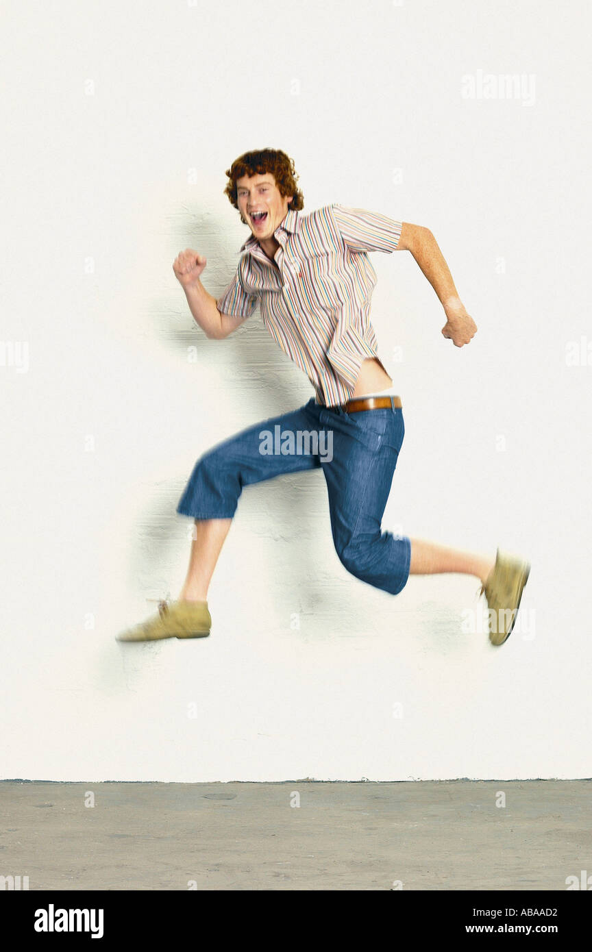 Man jumping in the air Stock Photo - Alamy