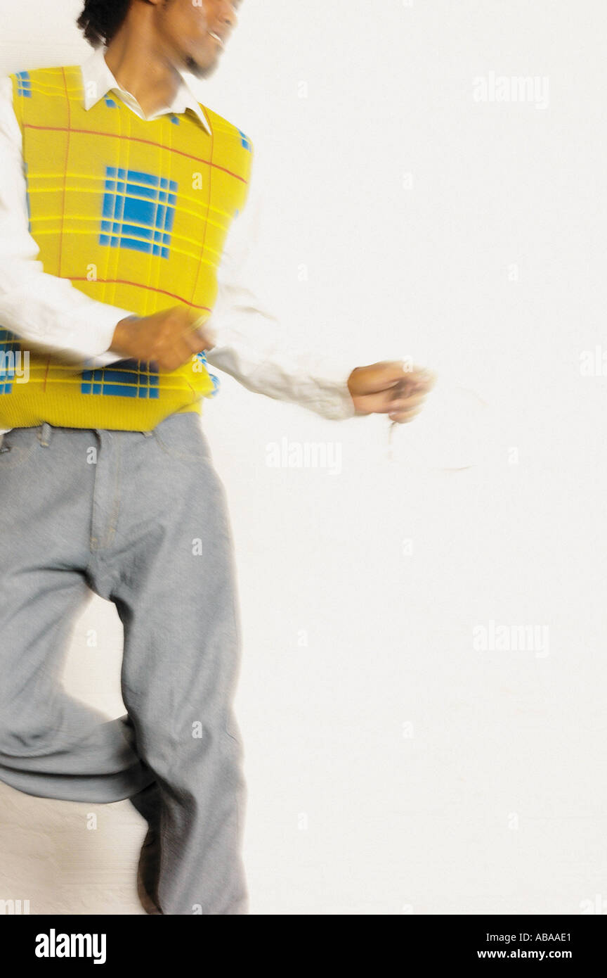 Young black man dancing in hi-res stock photography and images - Alamy