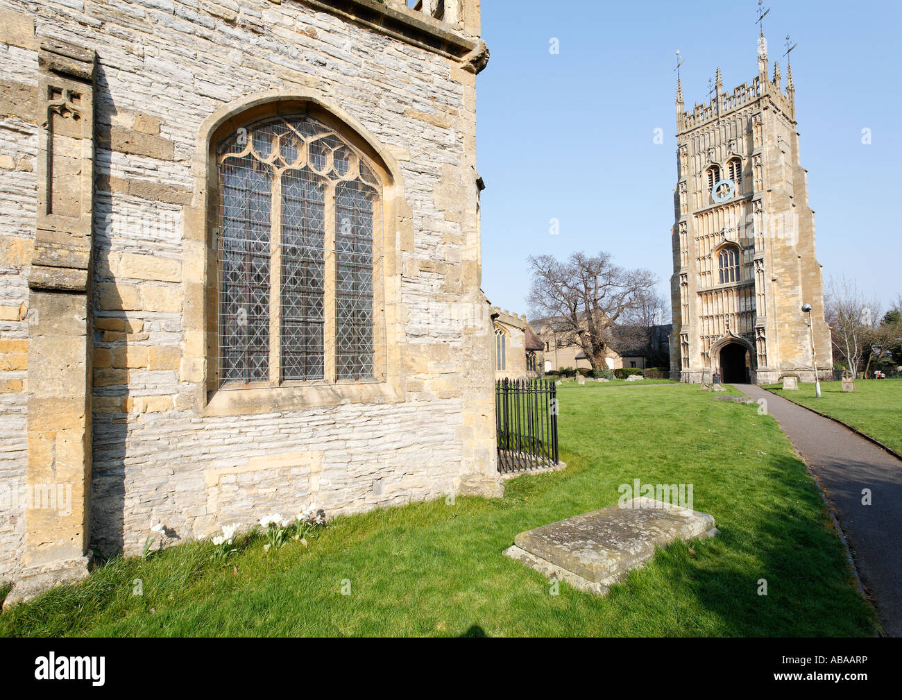 Evesham Abbey Worcestershire central England UK Stock Photo - Alamy