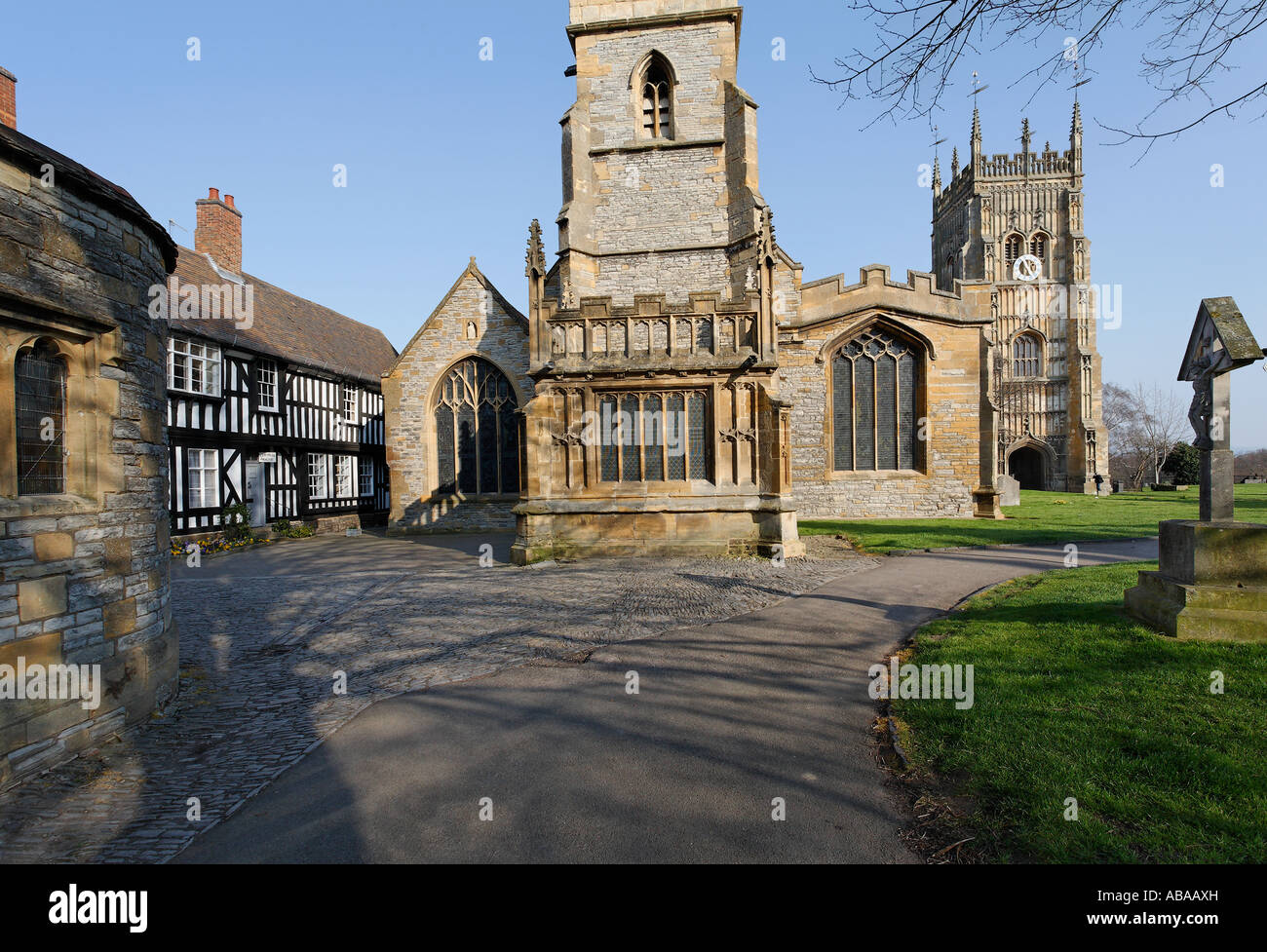 Evesham Abbey Worcestershire central England UK Stock Photo - Alamy