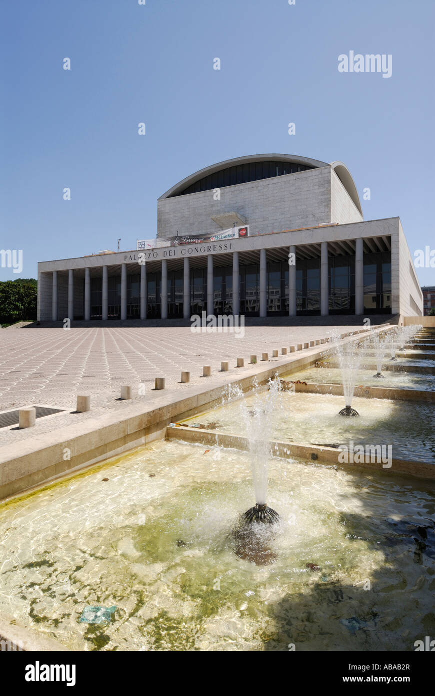 Rome Italy Palazzo dei Congressi in EUR Stock Photo - Alamy