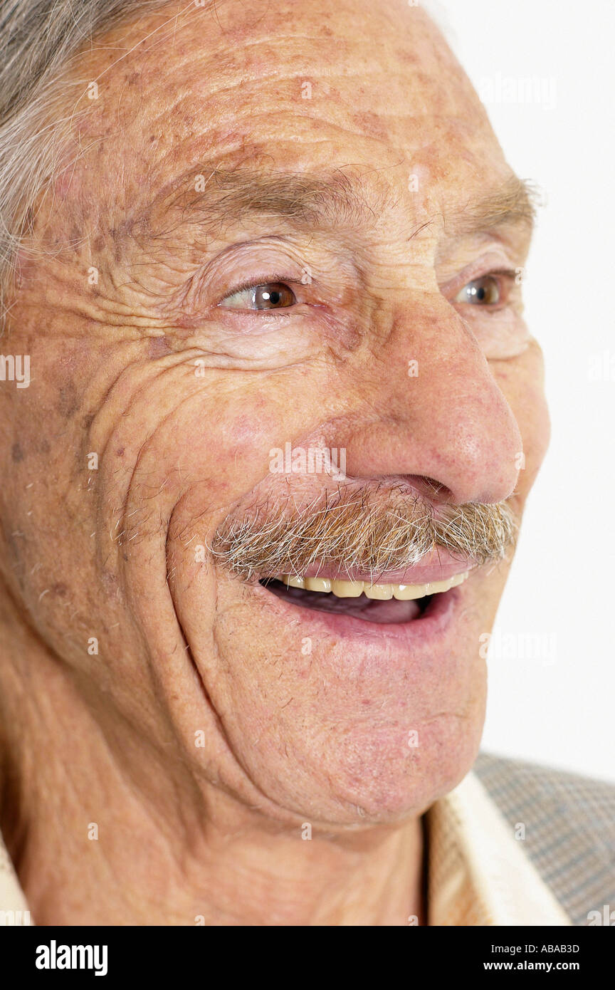 Old man laughing Stock Photo - Alamy