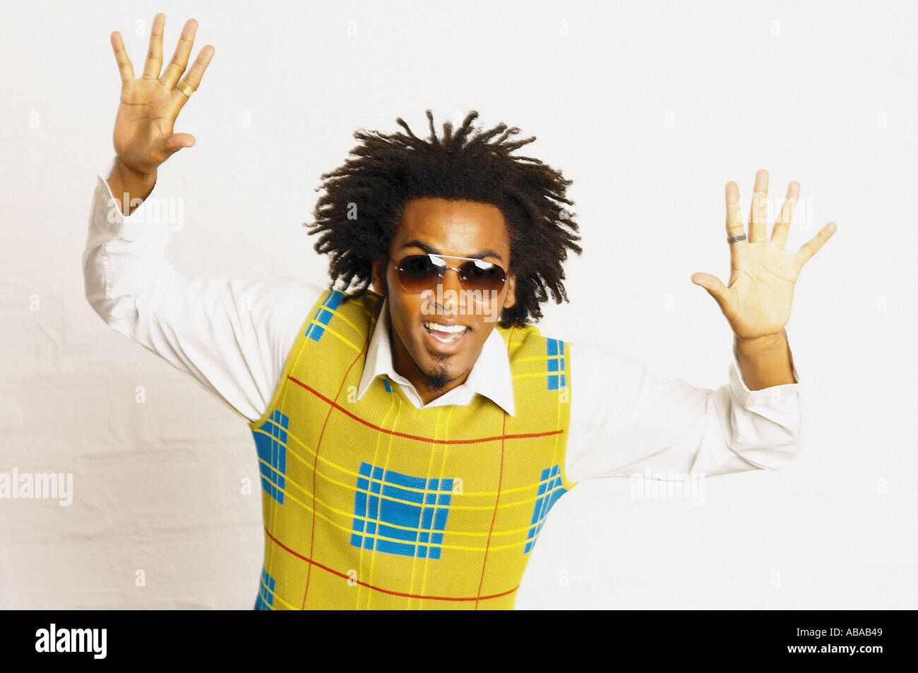 Black man men waving hi-res stock photography and images - Alamy
