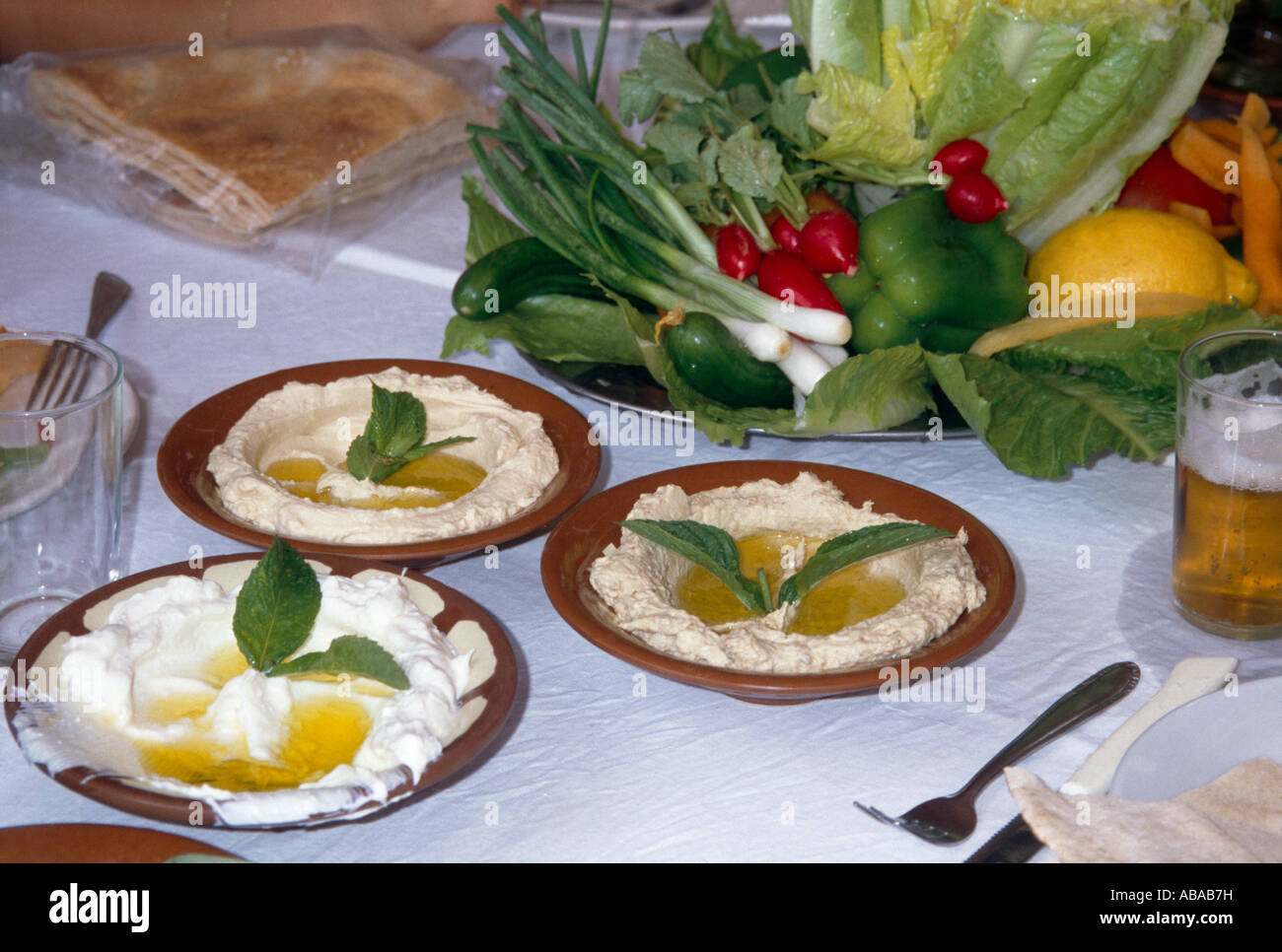 Zahleh Lebanon Middle Eastern Food Houmous Stock Photo - Alamy