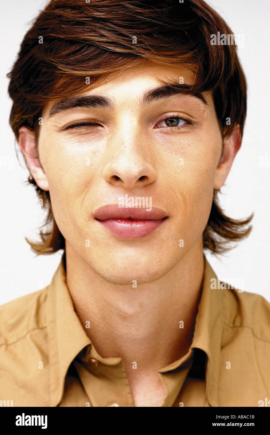 Person winking hi-res stock photography and images - Alamy