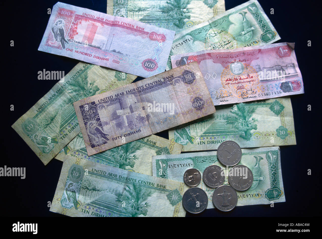 Currency UAE Dirhams Stock Photo - Alamy