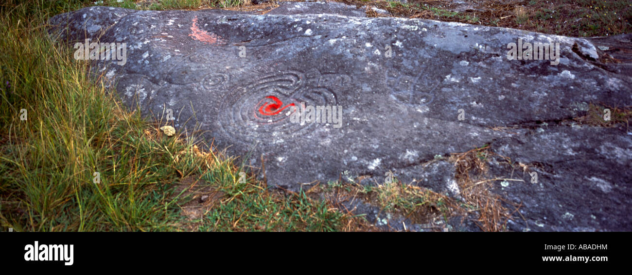 Galicia Spain Petroglyphs At Mogor Celtic Labyrinth Stock Photo - Alamy