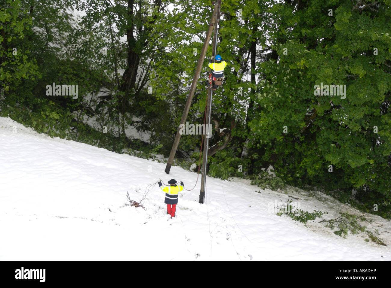 Engineers power lines hi-res stock photography and images - Alamy