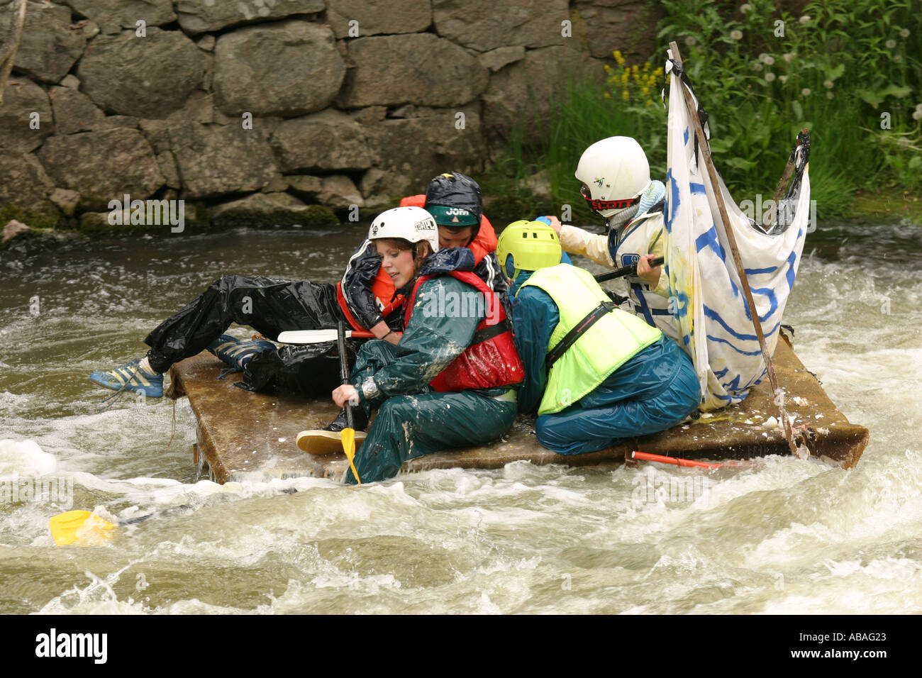 Home made rafts hi-res stock photography and images - Alamy