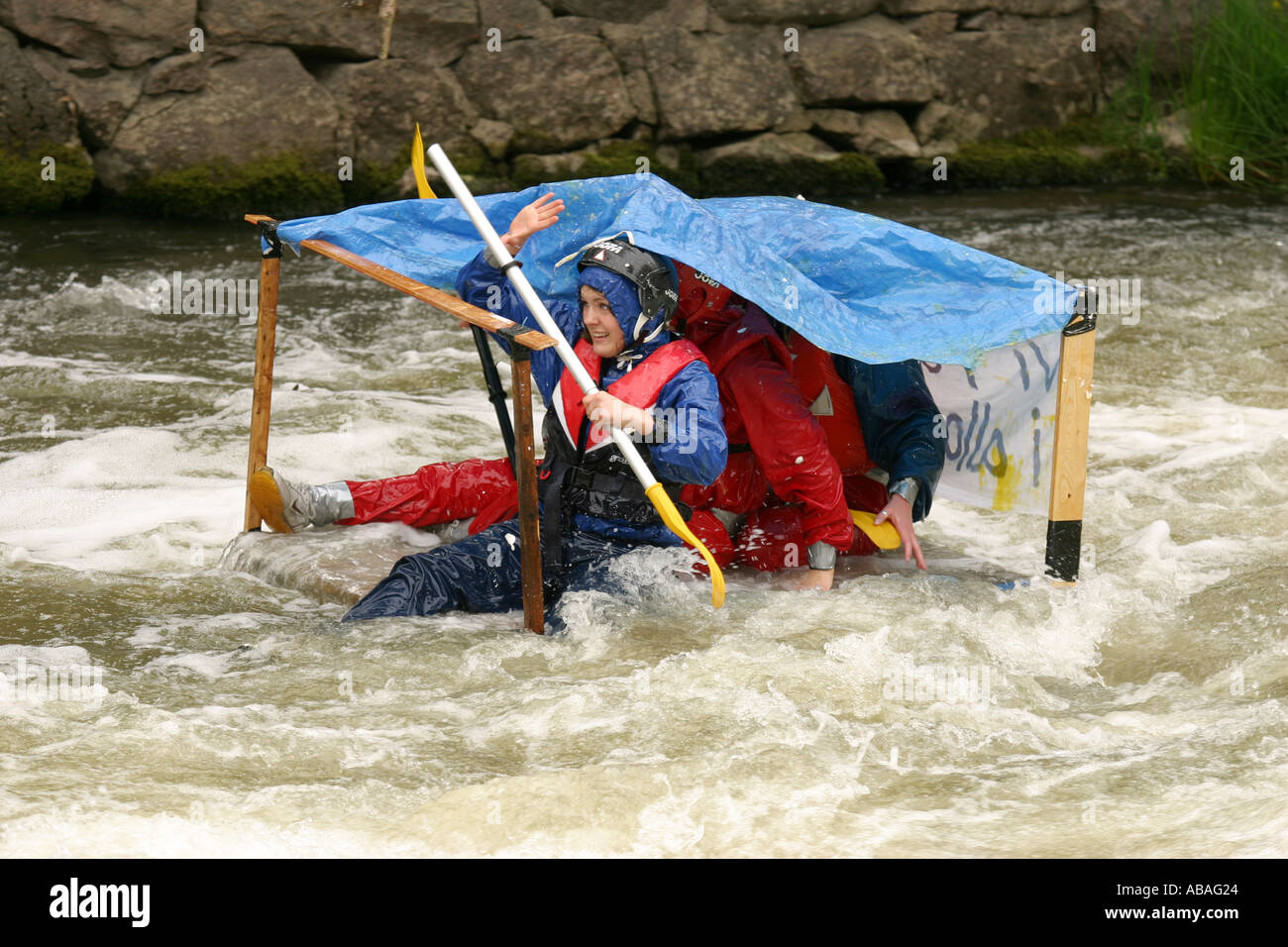 Home made raft hi-res stock photography and images - Alamy