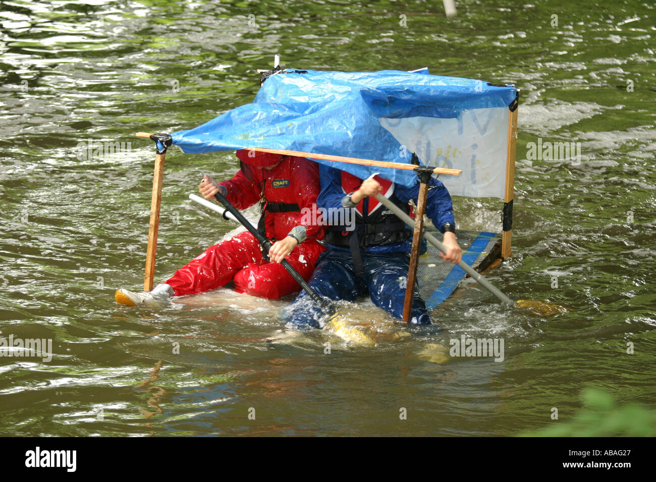 Home made raft hi-res stock photography and images - Alamy