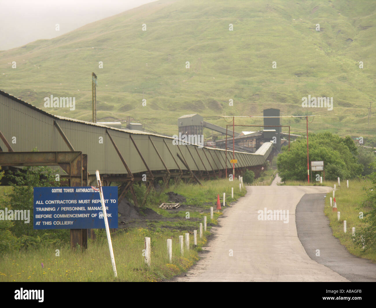 Tower colliery coal conveyor belt Hirwaun South Wales Stock Photo - Alamy