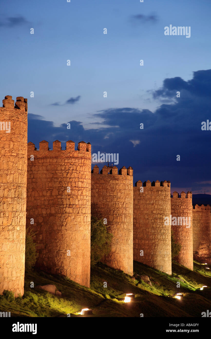 Spain Castilla Leon Ávila fortified city walls Stock Photo - Alamy
