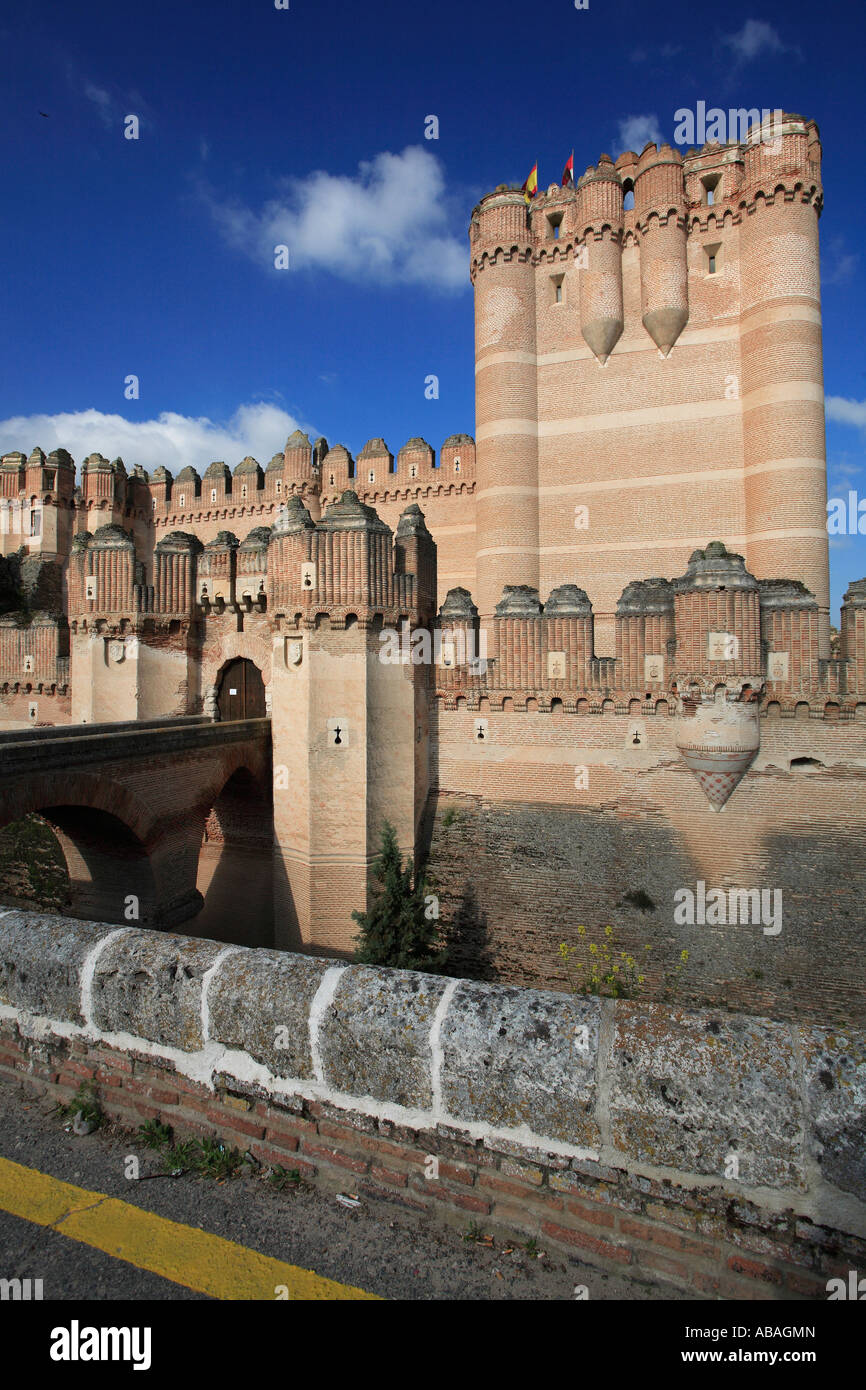 Spain Castilla Leon Castillo de Coca castle Stock Photo - Alamy