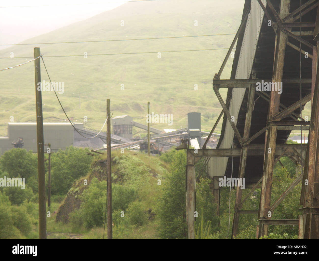 Tower colliery coal conveyor belt Hirwaun South Wales Stock Photo - Alamy