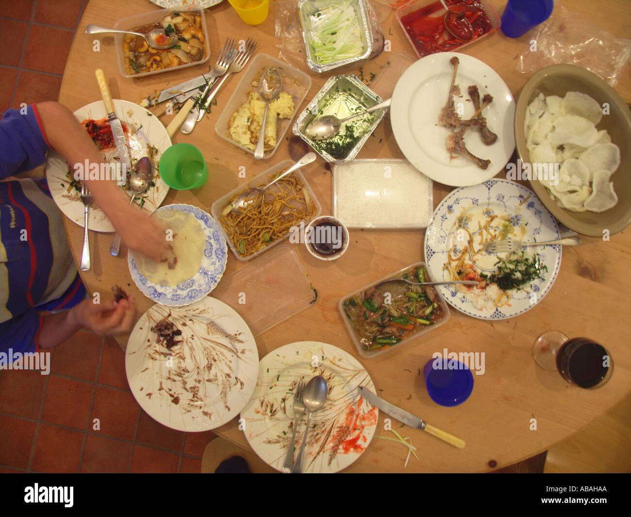 Leftovers from a Chinese takeaway meal Stock Photo - Alamy