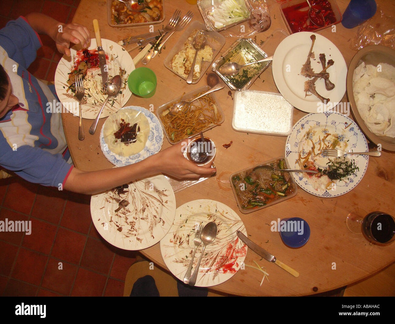 Leftovers from a Chinese takeaway meal Stock Photo - Alamy