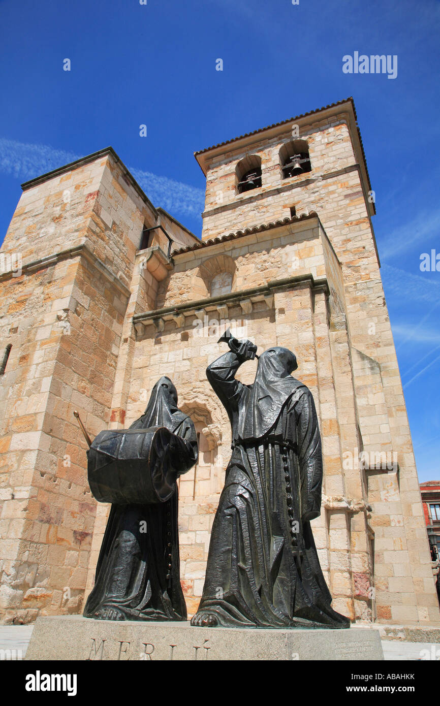 Spain Castilla Leon Zamora San Juan church Semana Santa figures Stock ...