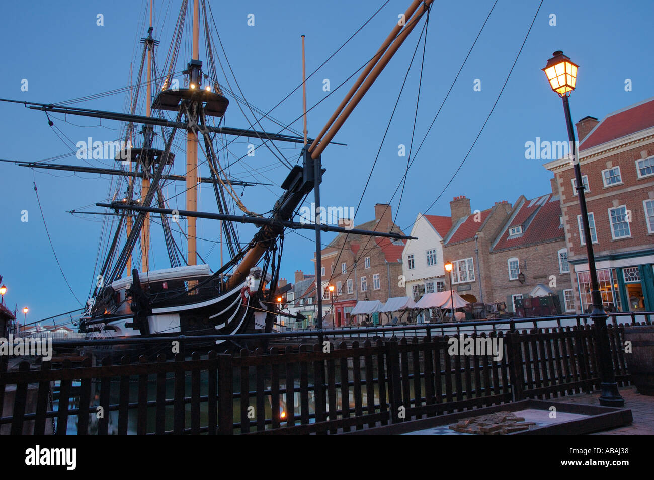 HMS Trincomalee at Hartlepool Historic Quay, Cleveland, UK Stock Photo ...