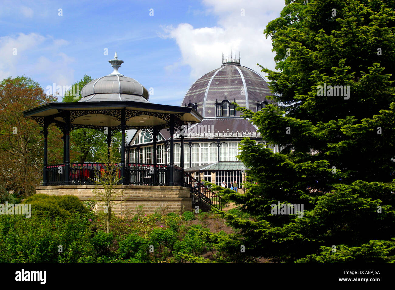 The Octagon in the Pavilion Gardens Buxton Derbyshire Peak District ...