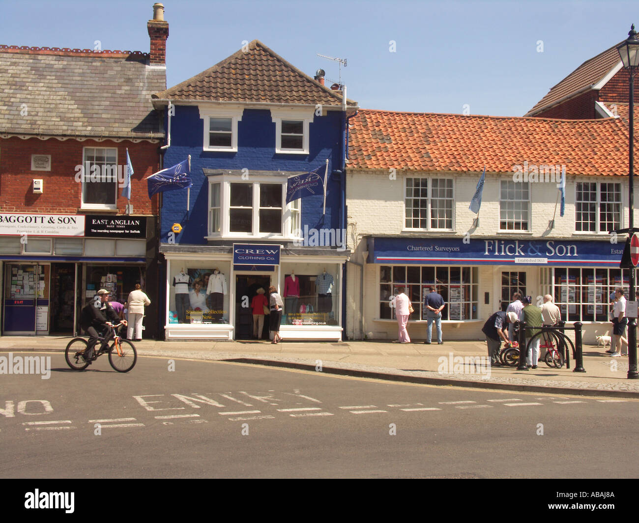 Shops and cafes Aldeburgh high street Suffolk England Stock Photo - Alamy
